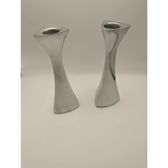 Nambe | Accents | Vintage Nambe 595 Taper Candle Holder Candlestick Set ...